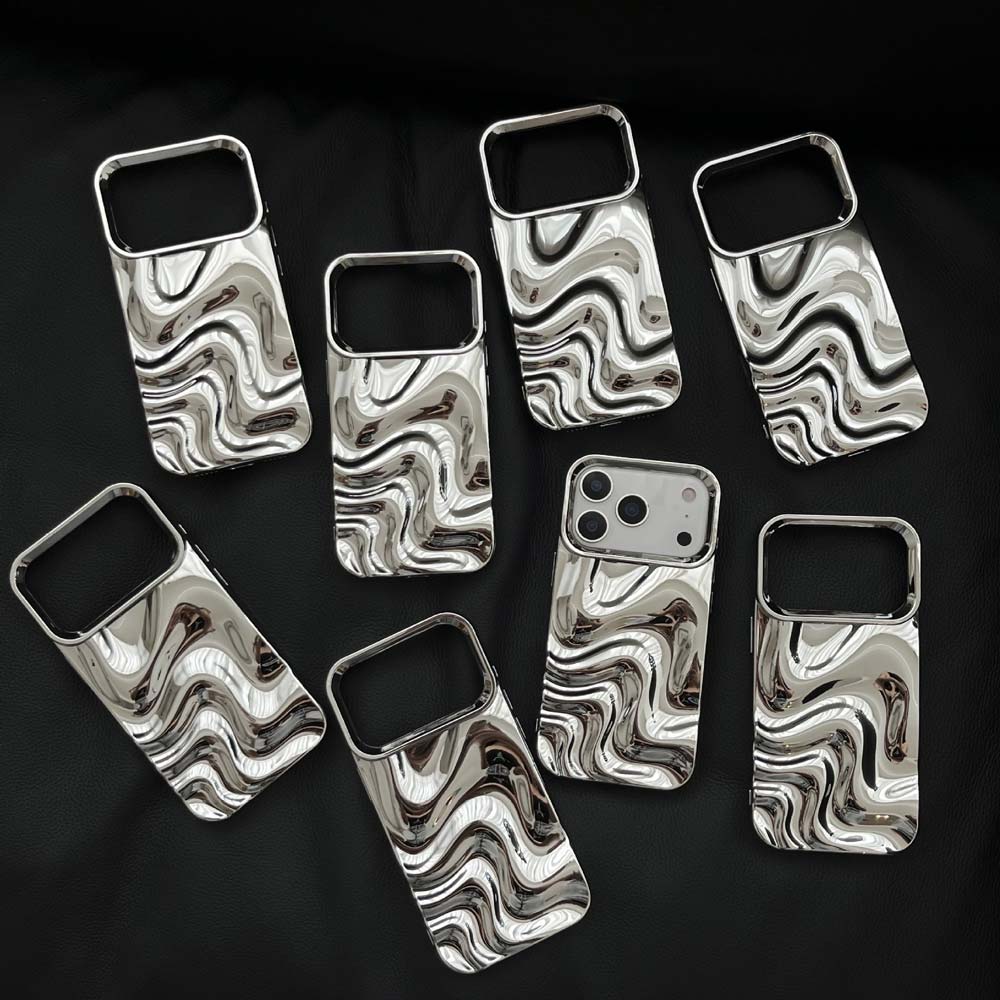 Auramma Collections - Chrome Ripples iPhone Case